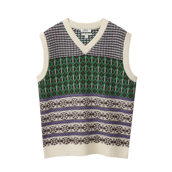 COS | Sweaters | Cos Men S Jacquardknit Ss Vest | Poshmark
